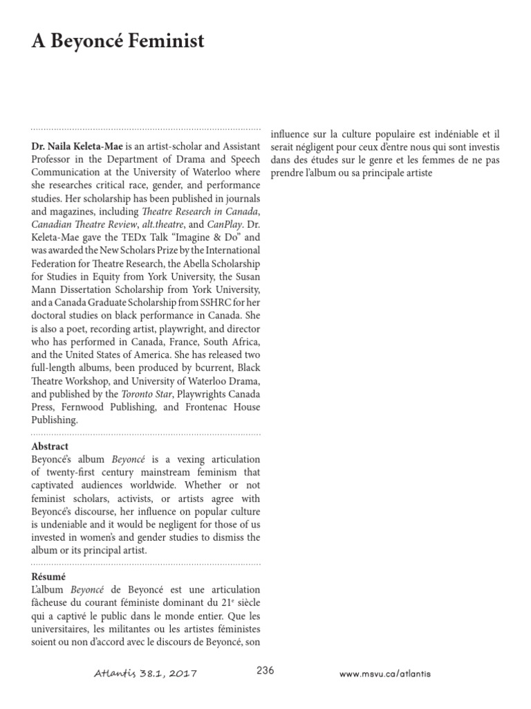 A Beyoncé Feminist | PDF