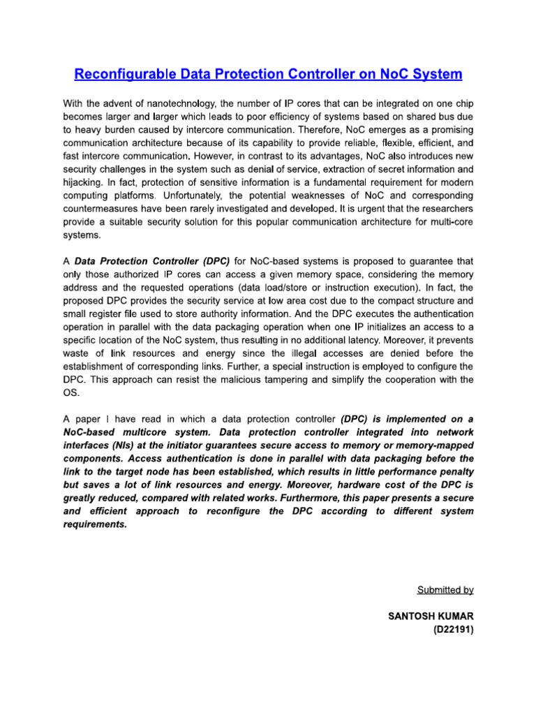 One Page Write Up For Project | PDF