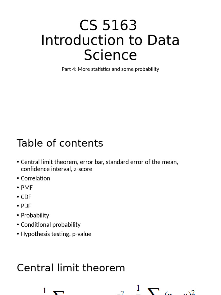DataScience Lec 4 | PDF