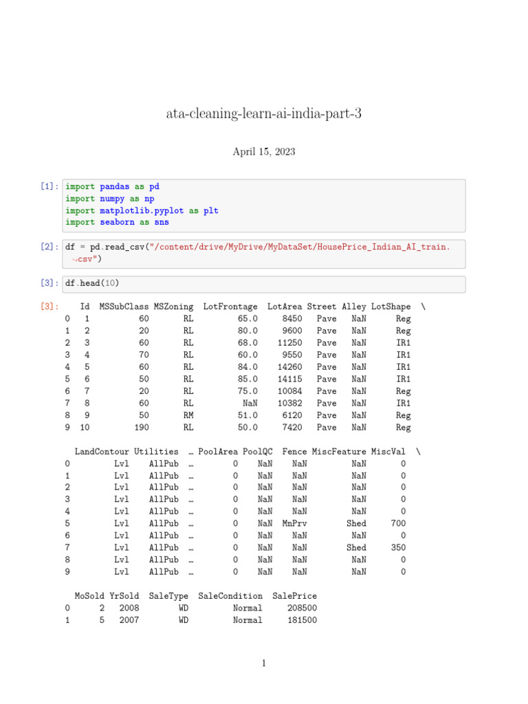 Data Cleaning Process Part - 3 | PDF