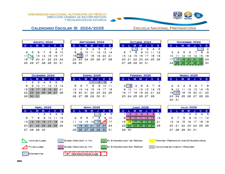 ENP Calendarios Escolares 24 25 2 | PDF