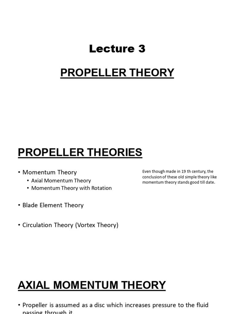 Lecture 3 - Propeller Theory - 24 Aug 20 | PDF
