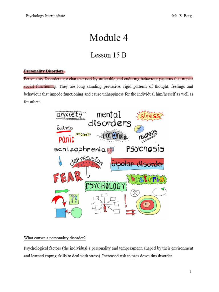 Module 4 - Personality Disorders 15B | PDF