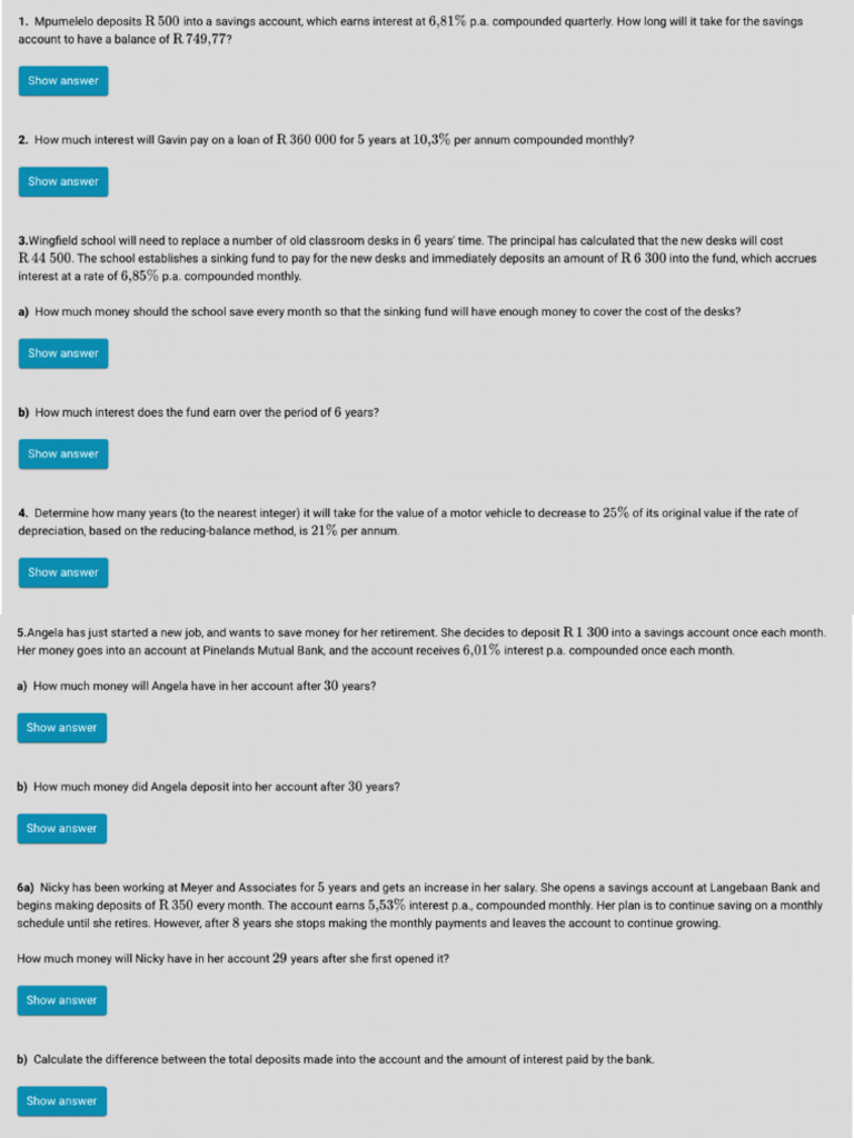 Exercises Finance | PDF