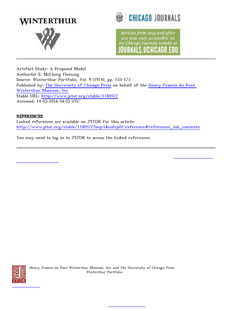 Artifact Study... MC Lung Fleming | PDF