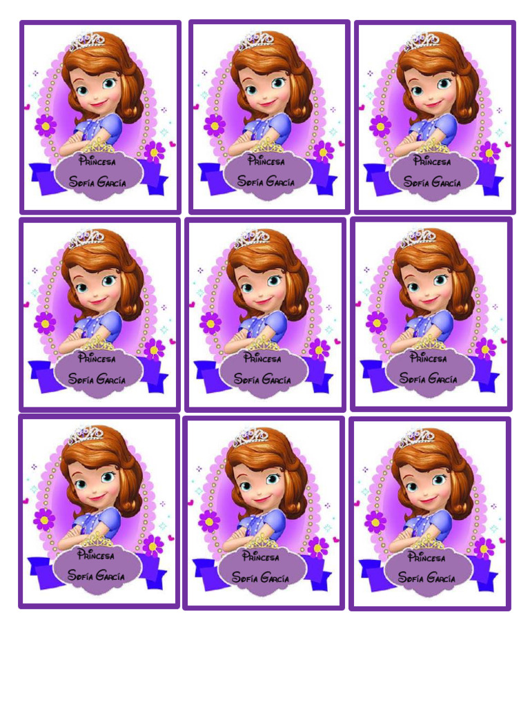 Stiker Princesa Sofia - 111315 | PDF