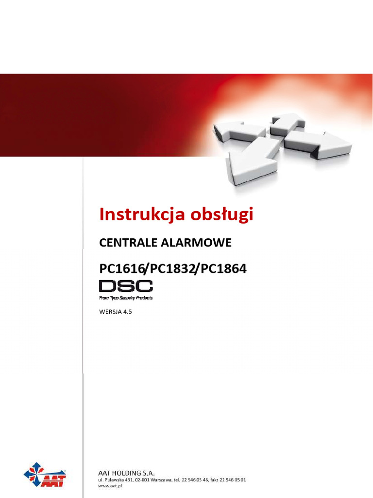 Instrukcja Obslugi DSC PC1616 PC1832 PC1864 v4 5 | PDF