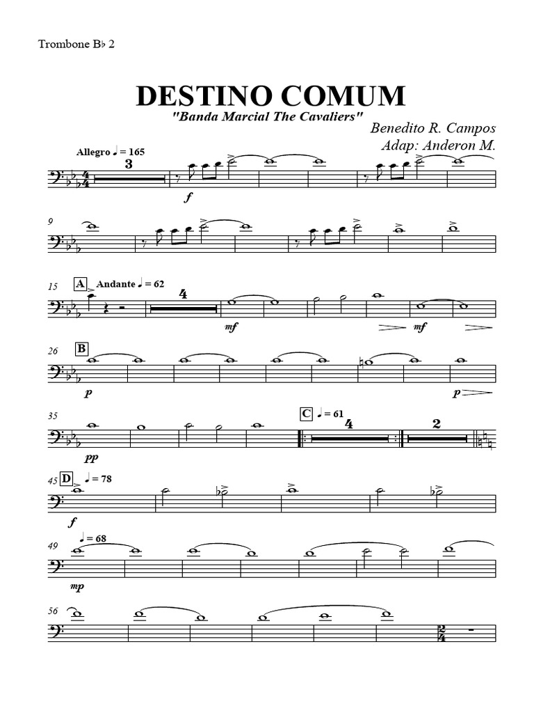 DESTINO COMUN - TROMBONE BB 2 | PDF