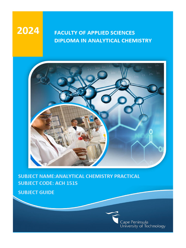 Subject Guide Anal Chem 1 Prac 2024 | PDF