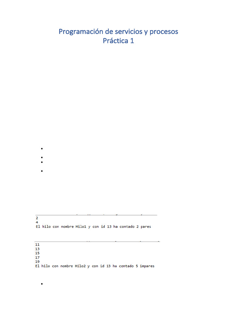 PSP Práctica1 | PDF | Hilo (Computación) | Java (lenguaje de programación)
