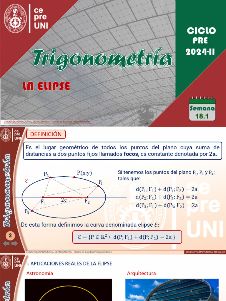 Pre 2024 II - Sesión 18.1 - La - Elipse | PDF