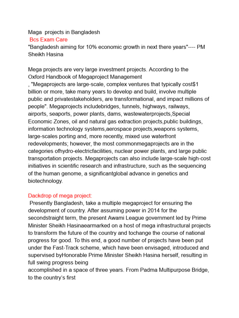 Maga Projects in Bangladesh | PDF