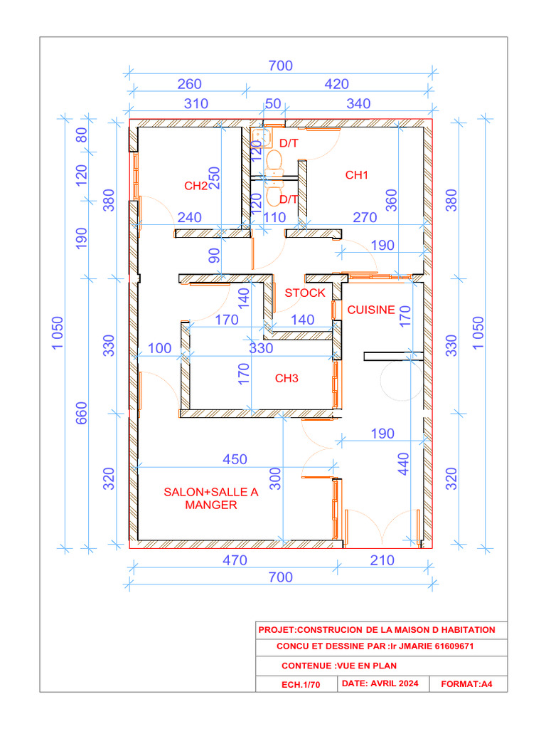 RDC (plan d'une maison d' habitation ) | PDF