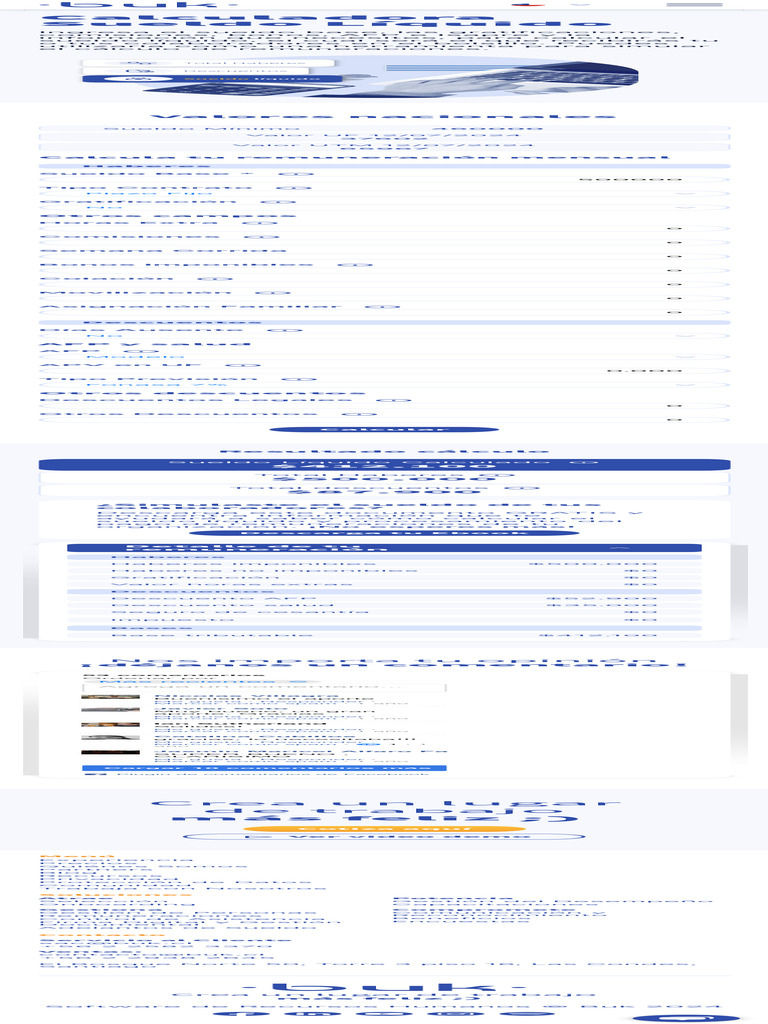 Calculadora Sueldo Líquido Buk Chile 2 | PDF