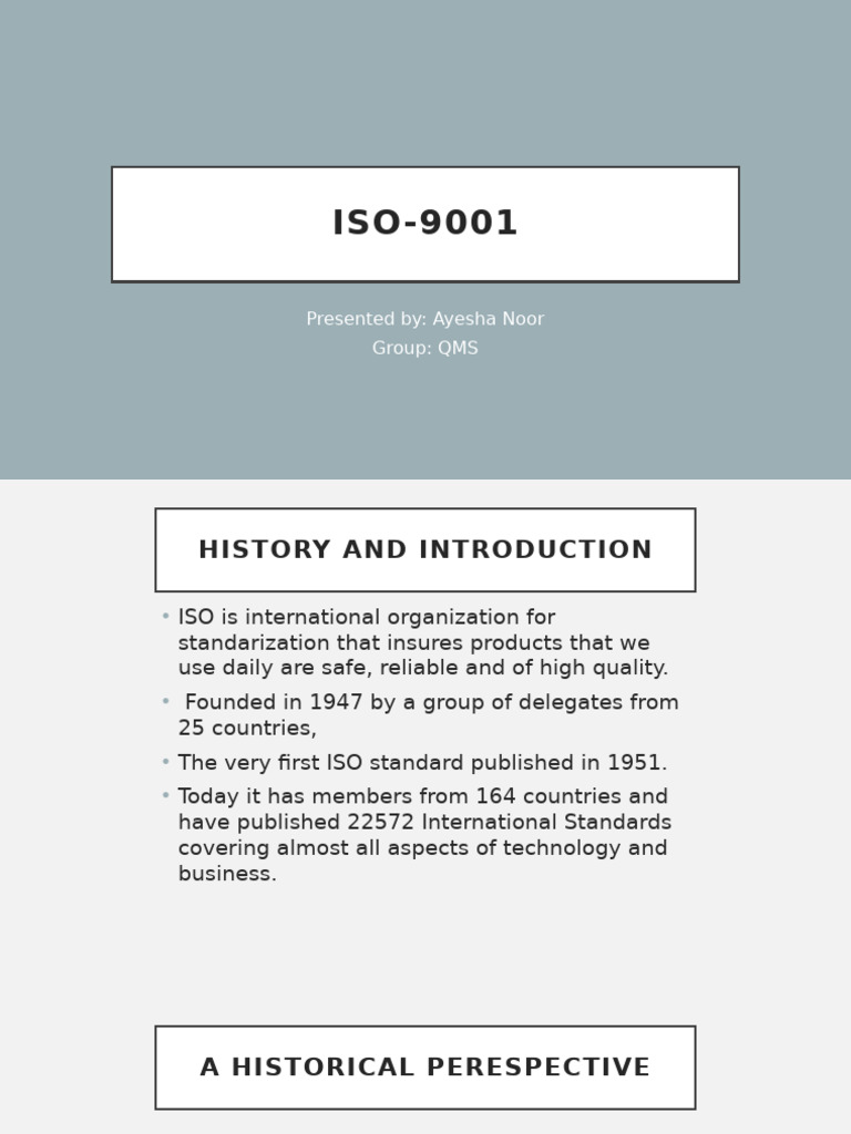 Iso 9001 Presentation | PDF