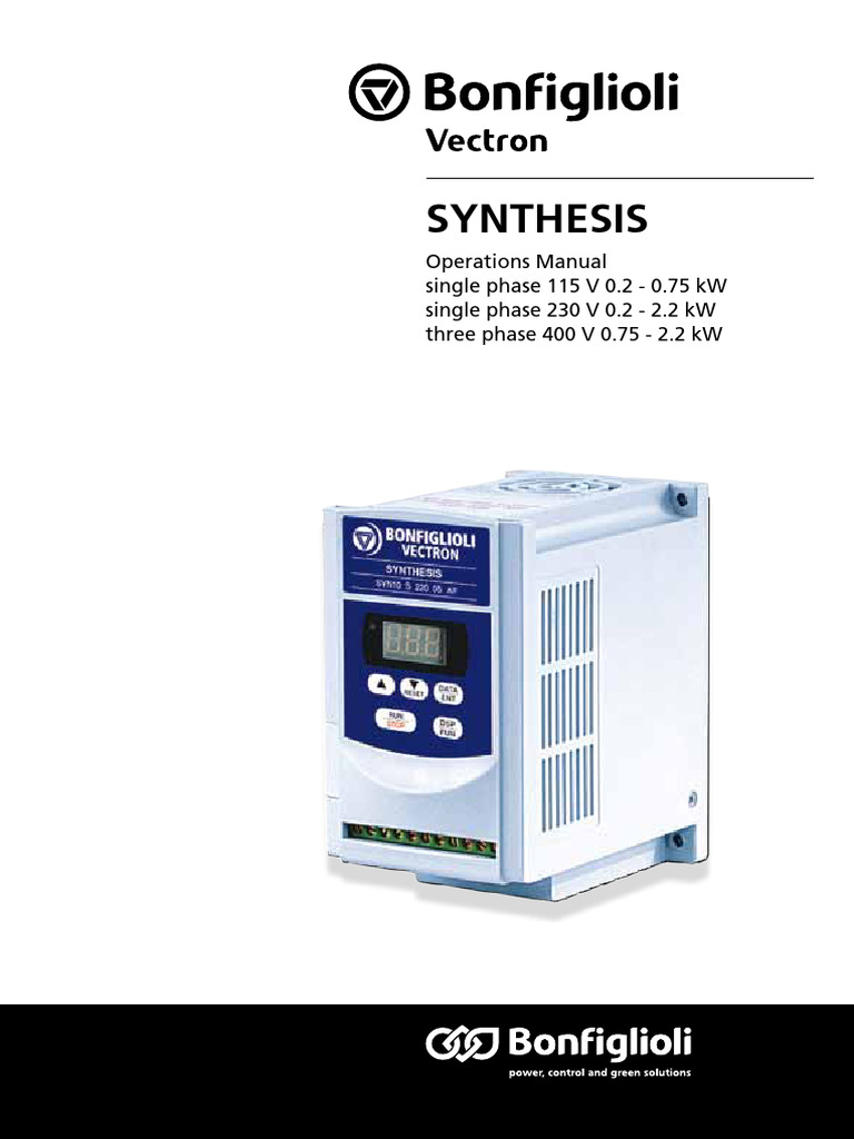 Bonfiglioli Vectron Syn10 - s115 - 01 | PDF