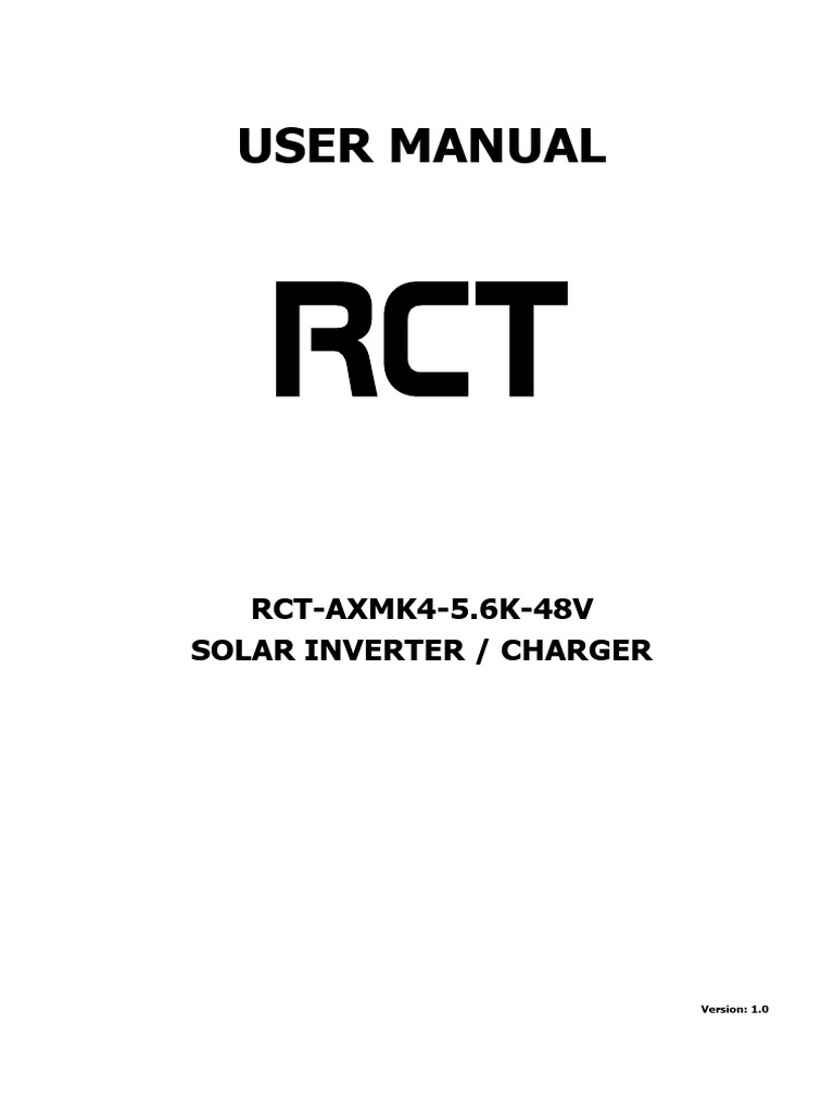 RCT Axpert Mks IV Manual | PDF