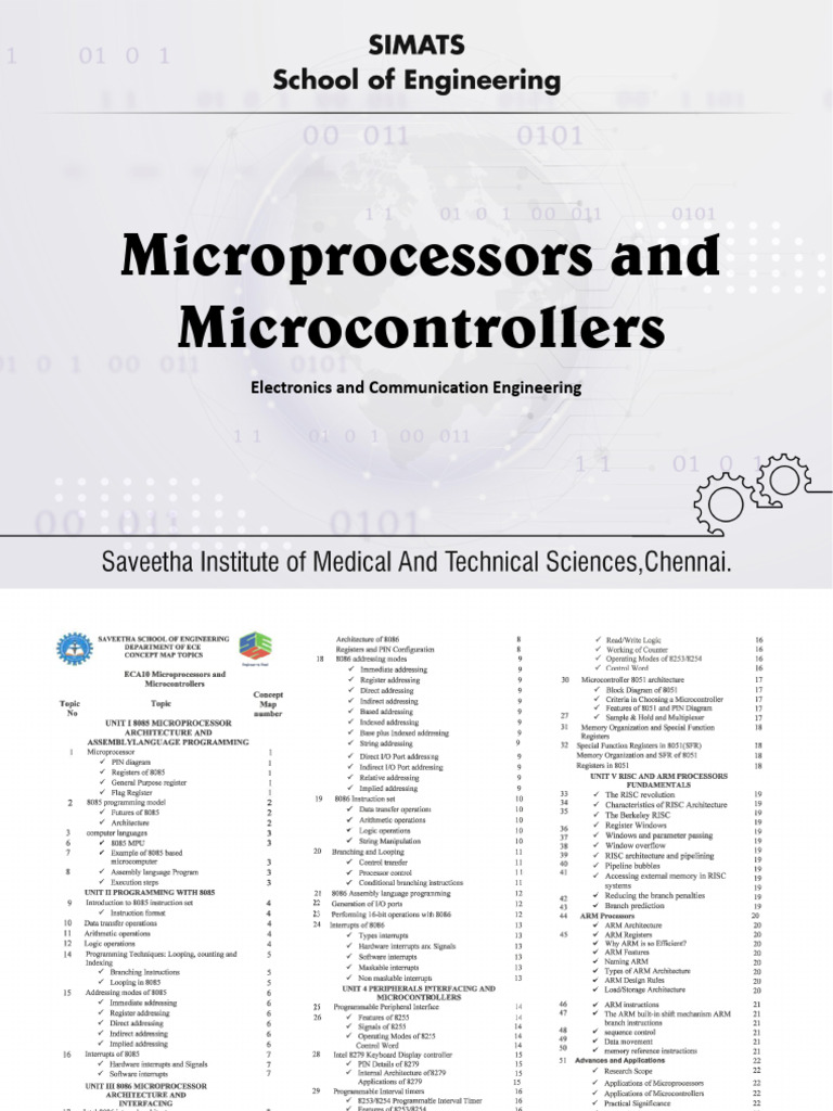 Eca10 Microprocessor Architecture And Assembly Language Programming