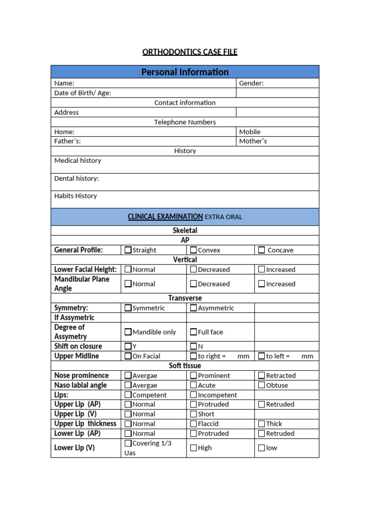 Patient File Template | PDF