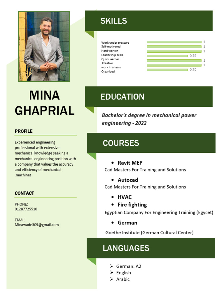 Mina Ghaprial 01287725510 (CV) | PDF