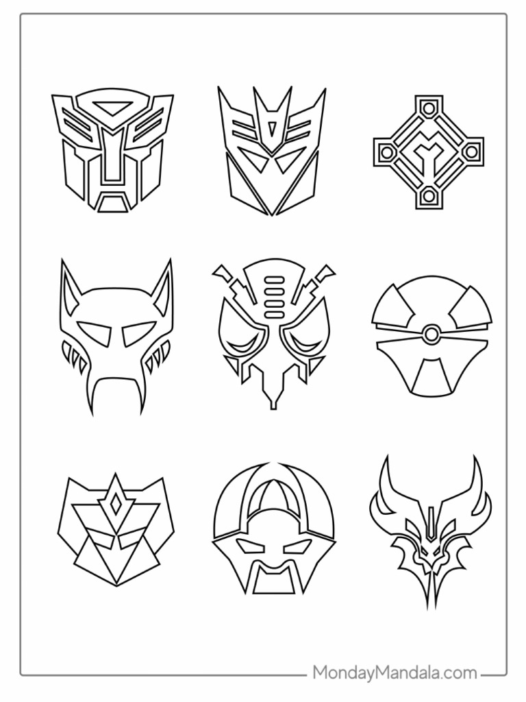 Transformers Insignia Coloring Page | PDF