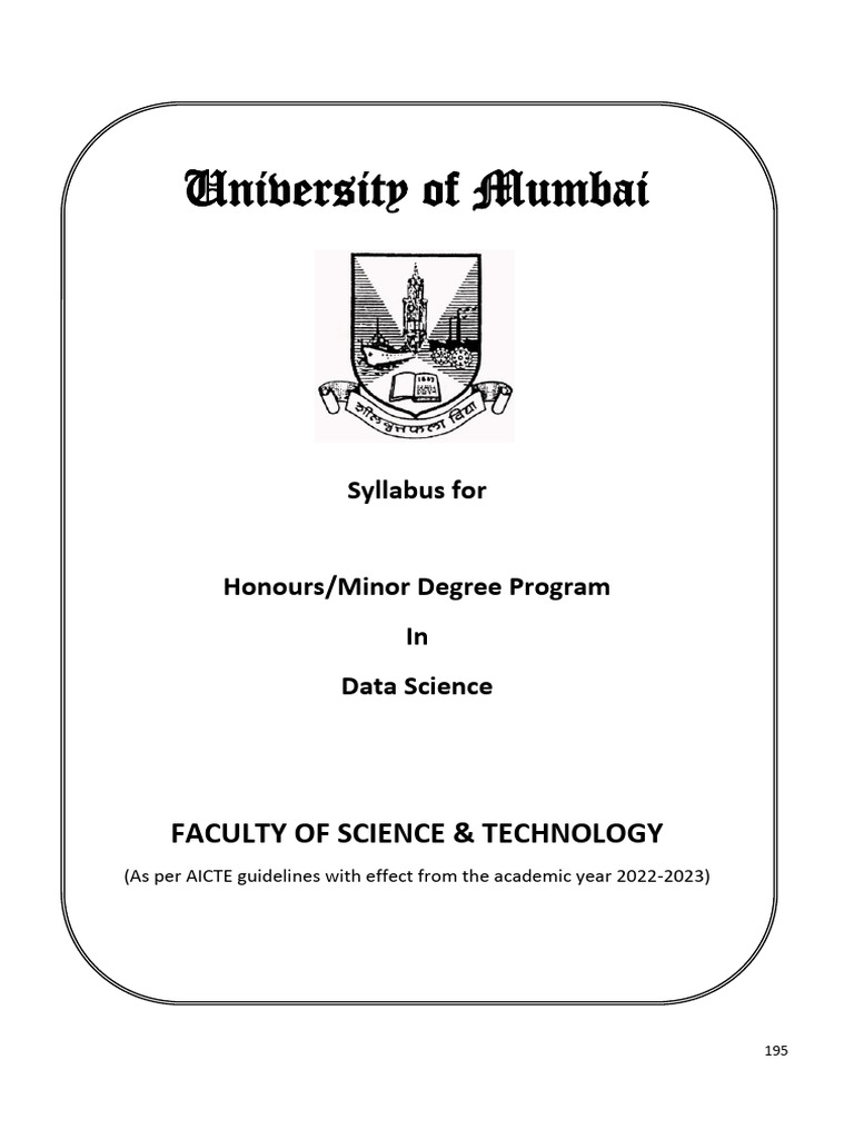 Data Science Sem 5 Syllabus | PDF