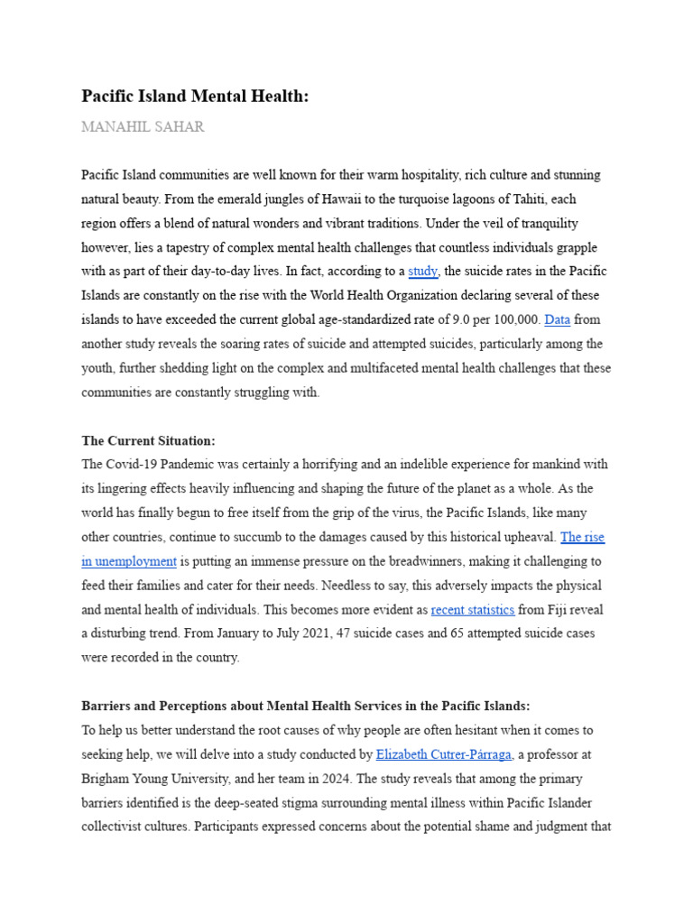Pacific Island MH | PDF