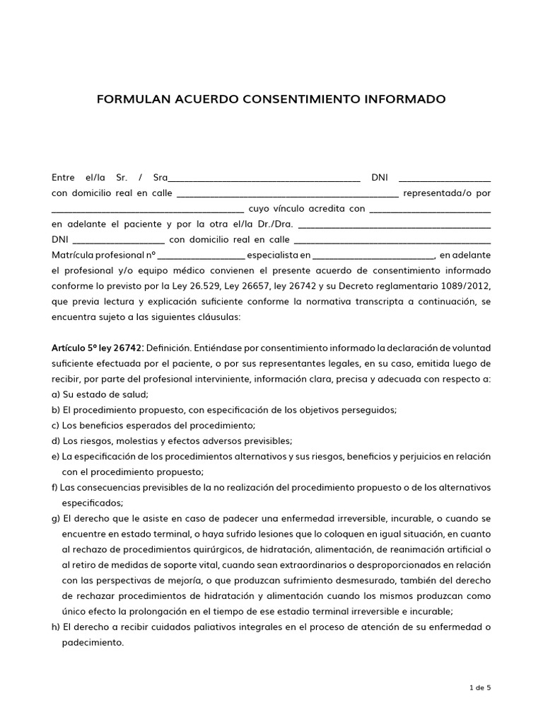 Consentimientos 3ejemplos | PDF