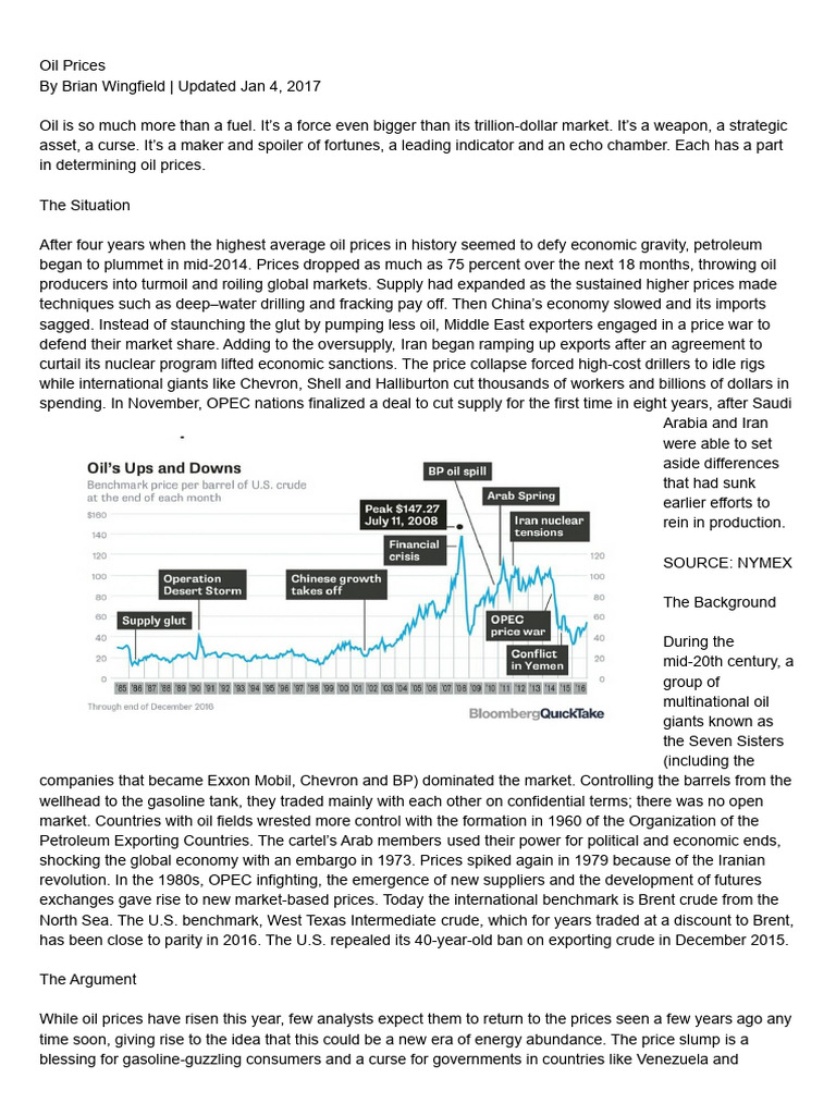 Oil Prices | PDF