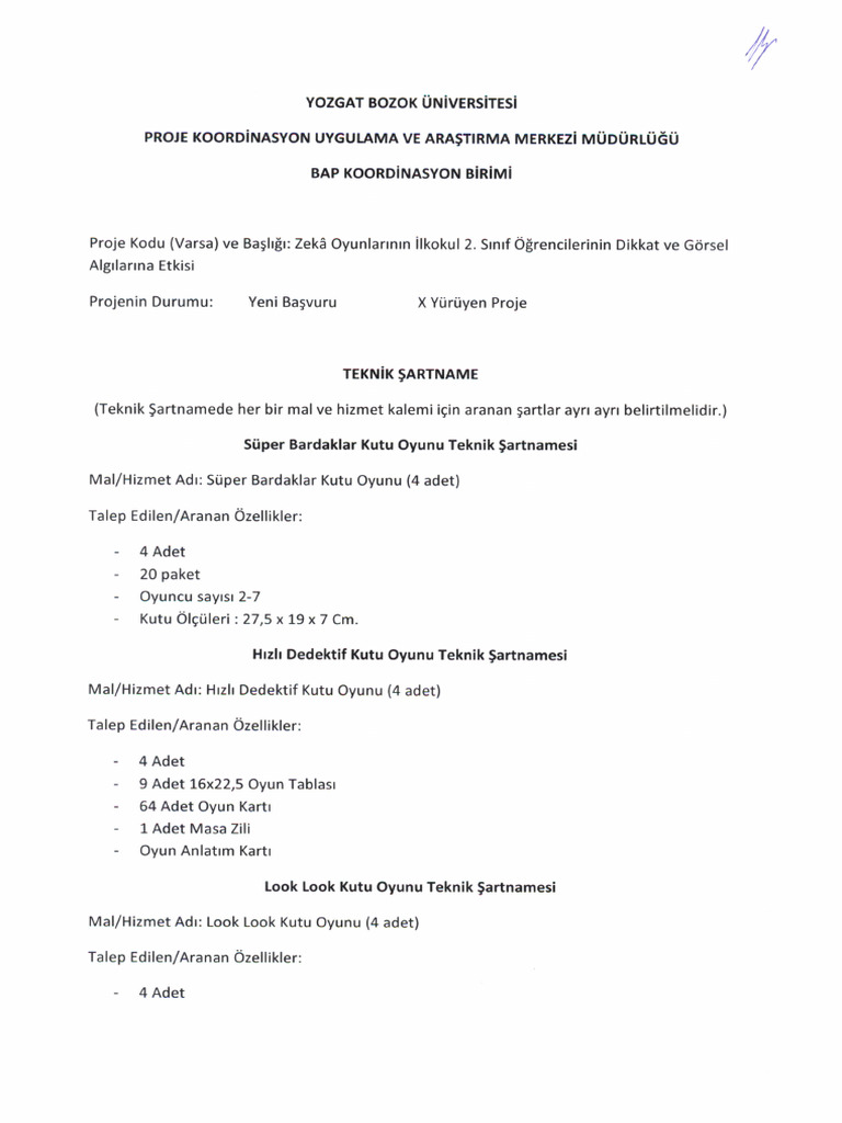 TEKNİK ŞARTNAME | PDF