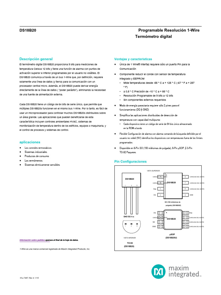 DS18B20 en Es | PDF
