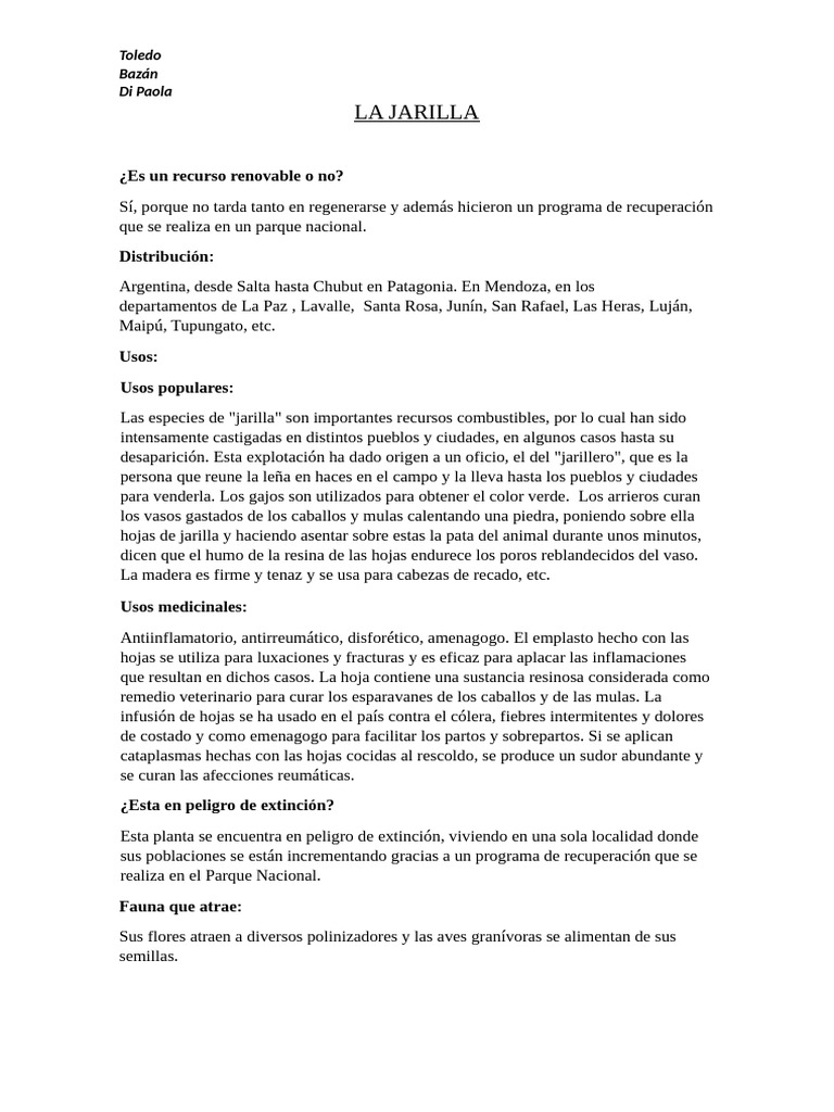 La Jarilla | PDF