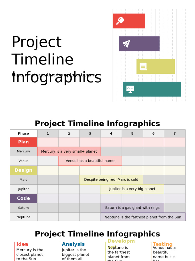 Project Timeline Infographics by Slidesgo | PDF
