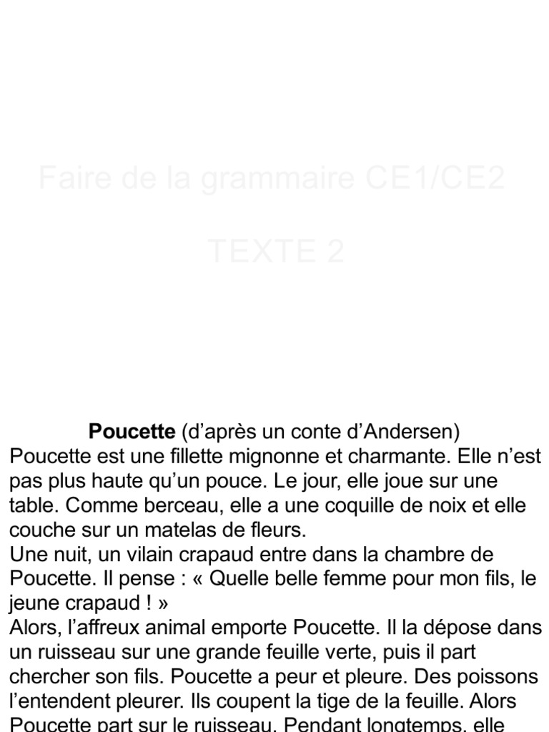 Ce1 Ce2 Texte 2 Tableau | PDF