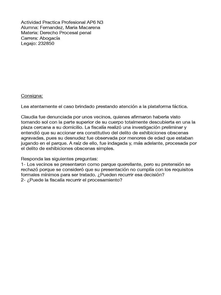 Act. Prac. Prof N6 | PDF