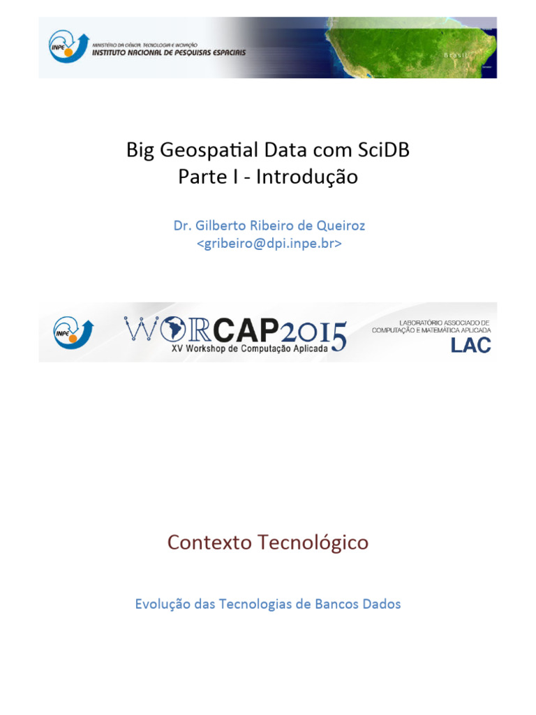 Big Geospatial Data Com Scidb - Introducao | PDF