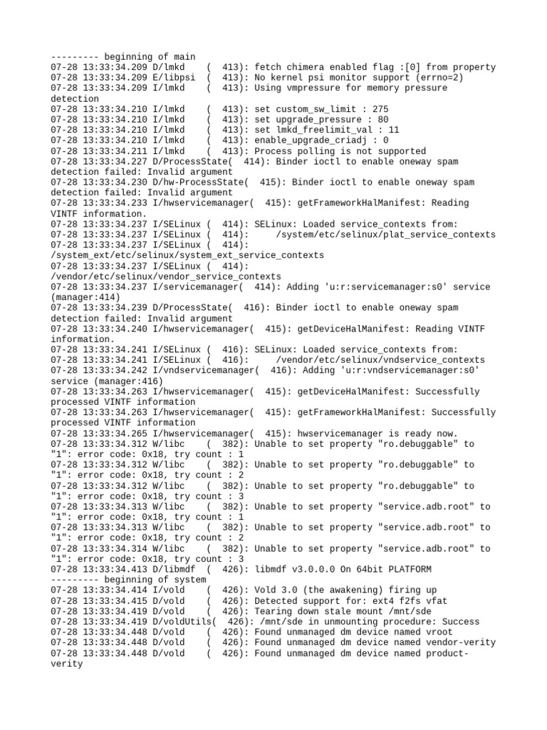 Logcat Prev CSC Log | PDF
