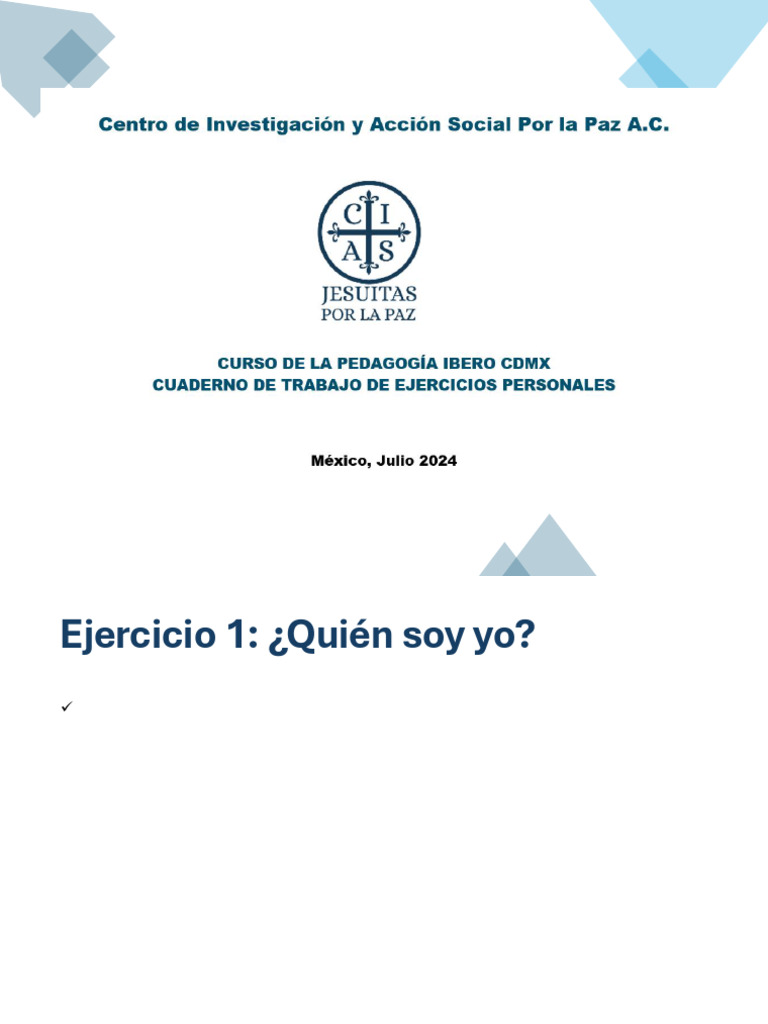 Cuaderno de Ejercicios - Ibero - Chalco - 11072024 | PDF