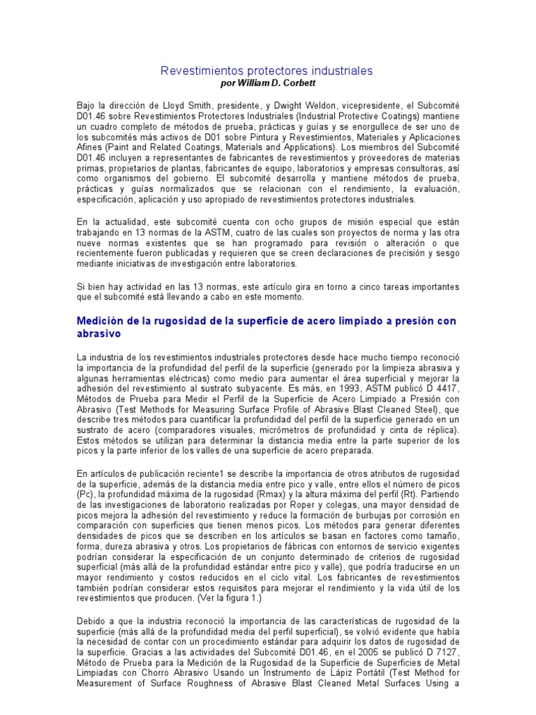 Astm D4417 | PDF | Acero | Revestimiento