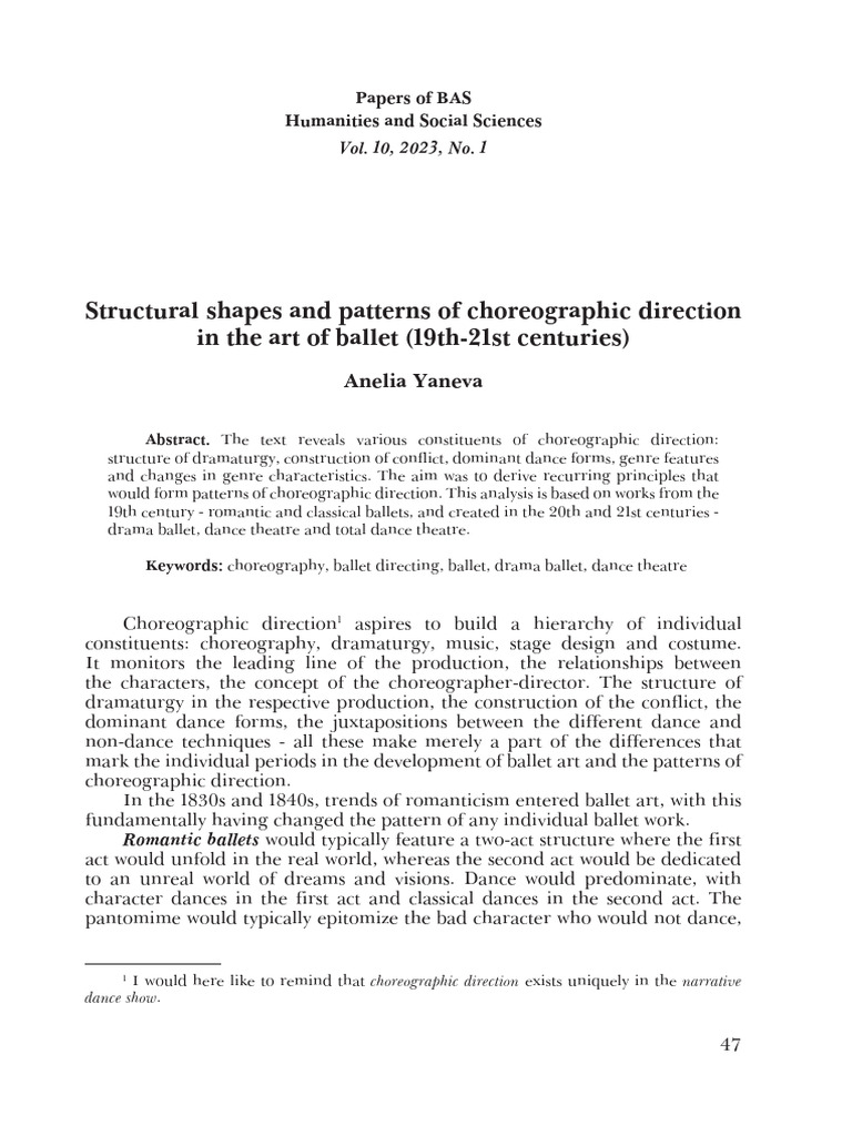Structural Shapes and Patterns of Choreographic Direction in The Art of ...