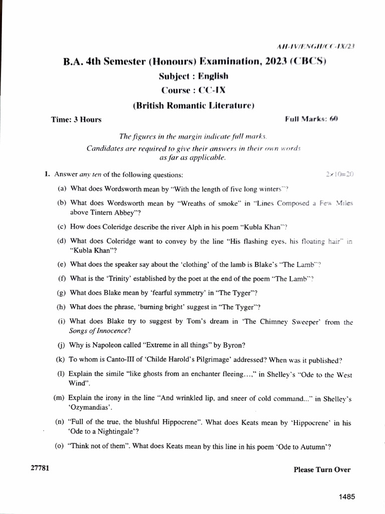 2 Hons sem-IV 2023 CC-9 | PDF