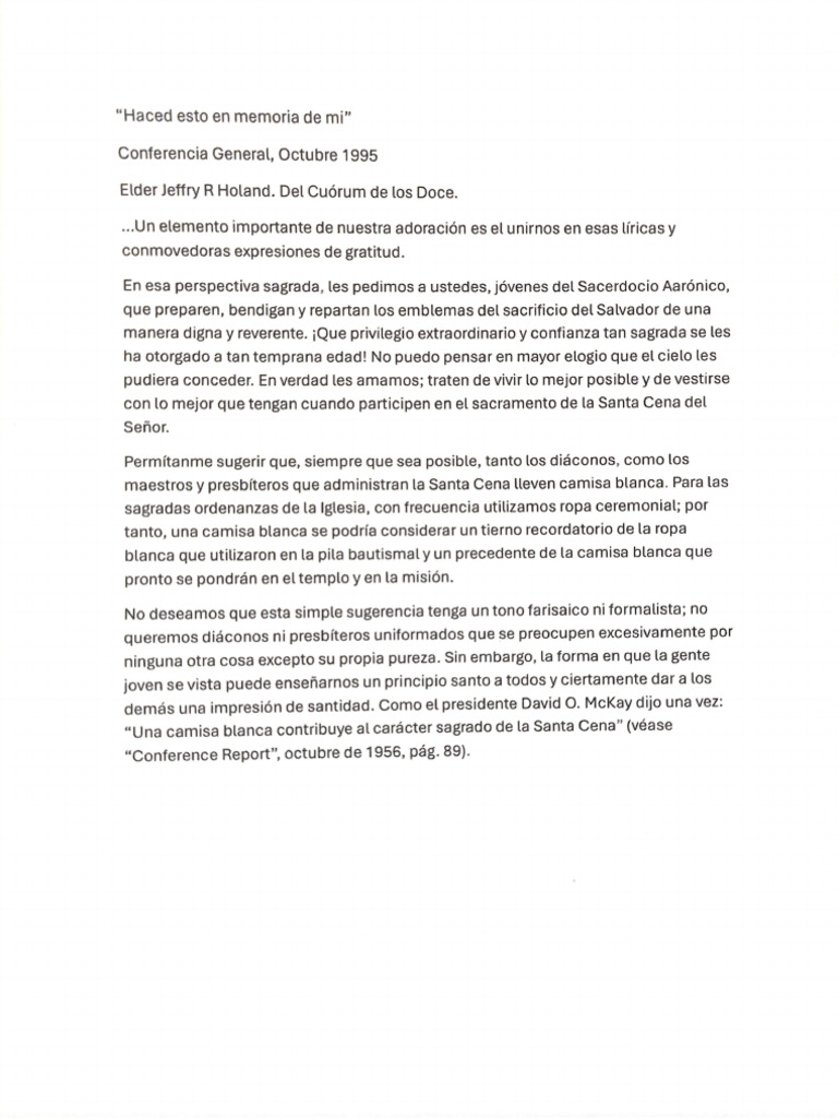 Haced Esto en Memoria de Mi | PDF