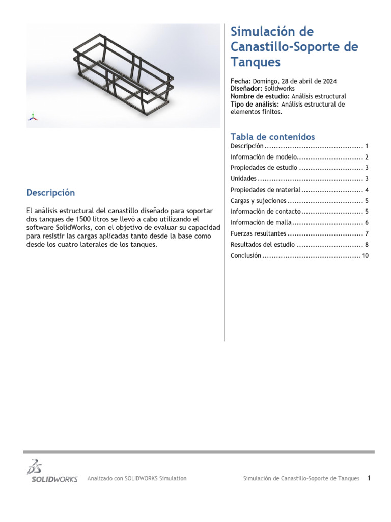 Canastillo-Soporte de Tanques-Análisis Estructura Lde Elementos Finitos ...