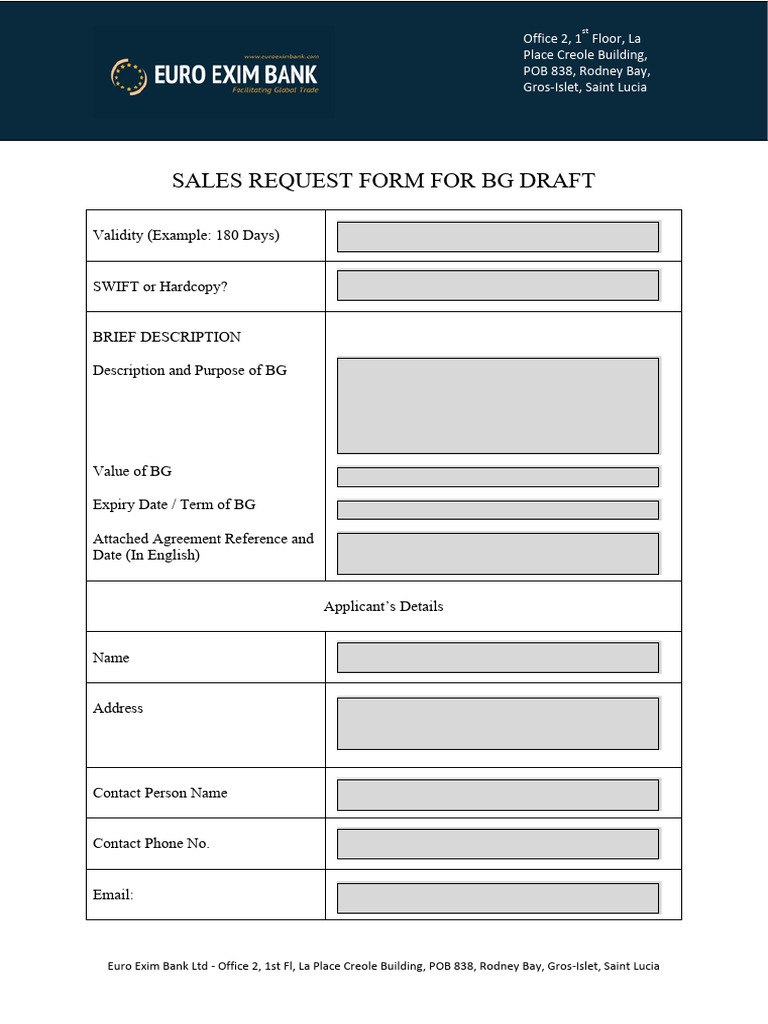 BG Request Form | PDF