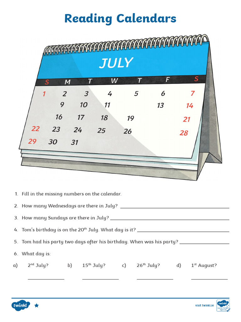 roi2-m-351-reading-calendars-differentiated-activity-sheets_ver_3 | PDF