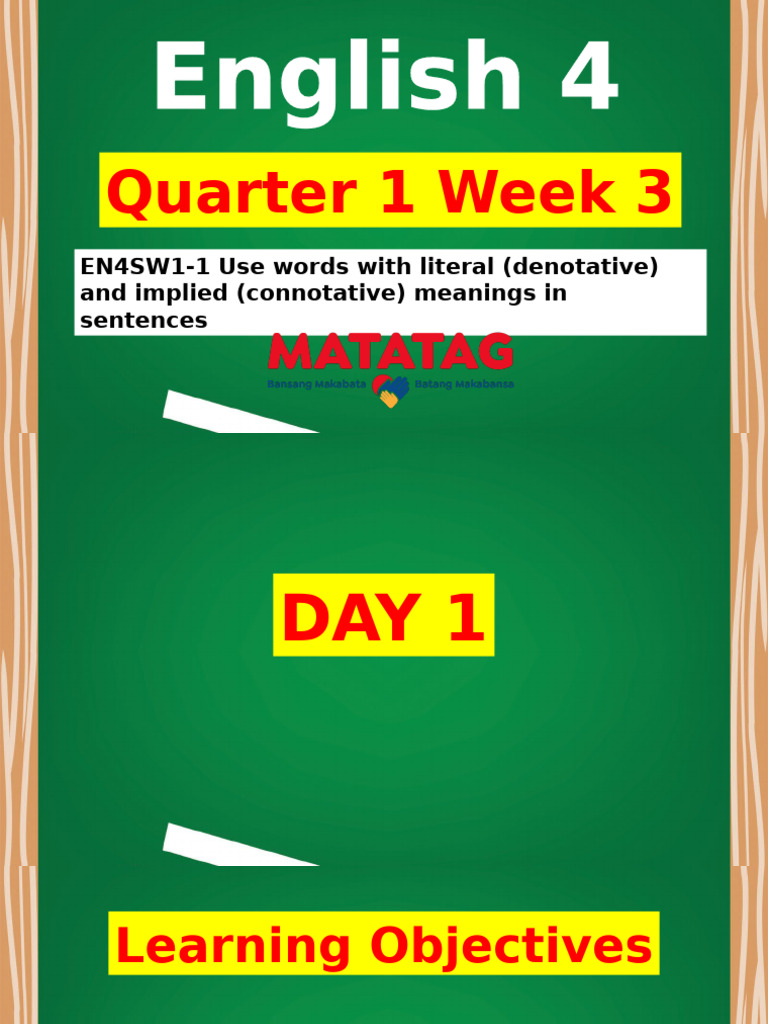 English4 q1 Week3 PPT Matatag | PDF
