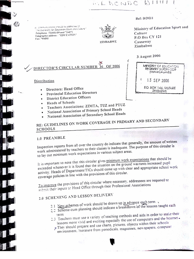 Director's Circular Number 36 0of 2006 | PDF