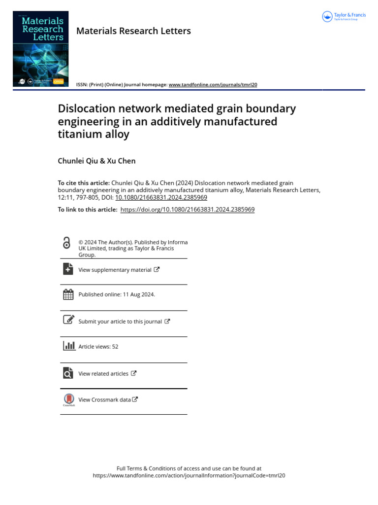 01-Dislocation Network Mediated Grain Boundary Engineering in An ...
