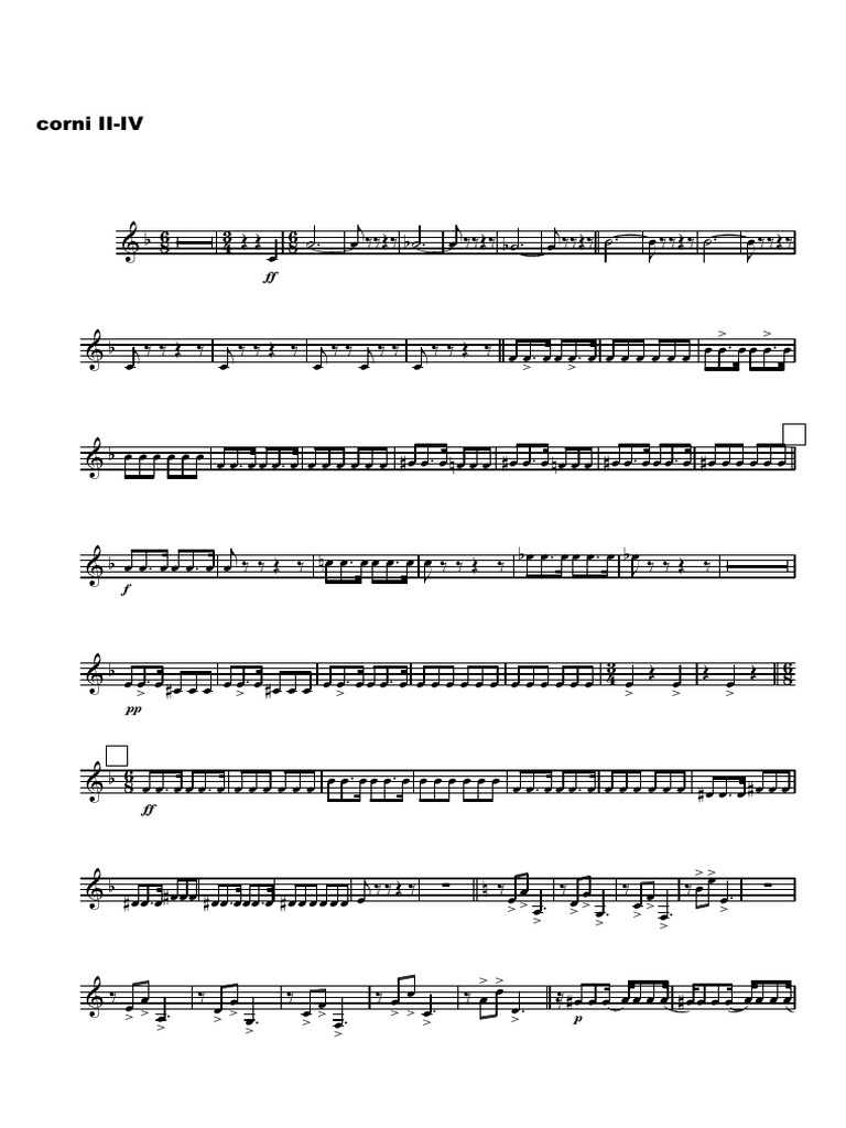Corni II-IV in F | PDF