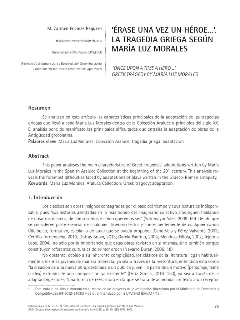 Erase Una Vez Un Heroe La Tragedia Grie | PDF
